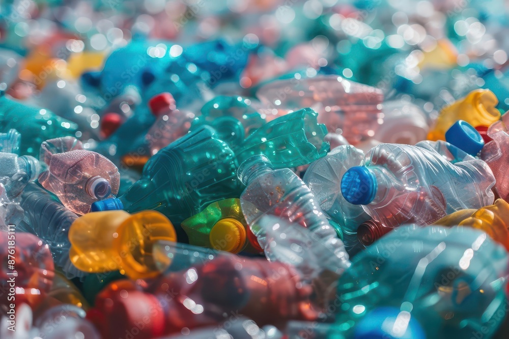overwhelming pile of discarded plastic bottles clear and colored ... overwhelming pile of discarded plastic bottles clear and colored ...