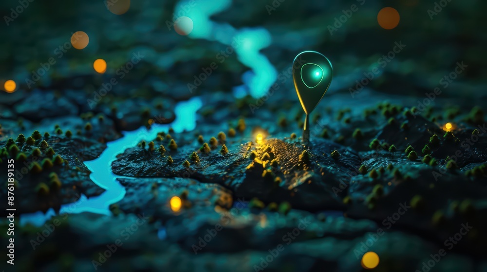 An advanced travel guide uses enchanted map pins that change color to ...