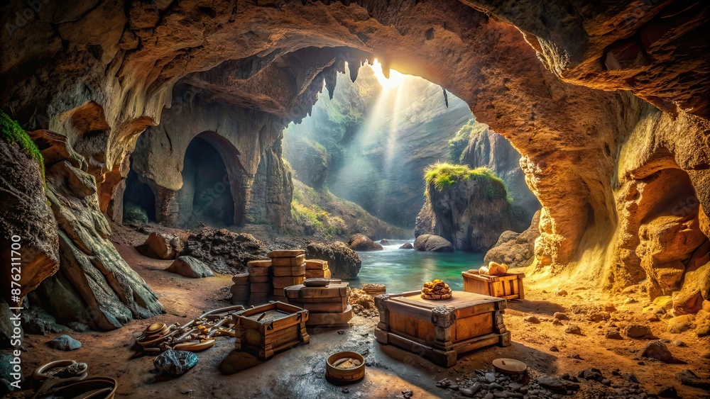 Underground cave full of hidden treasures waiting to be discovered ...