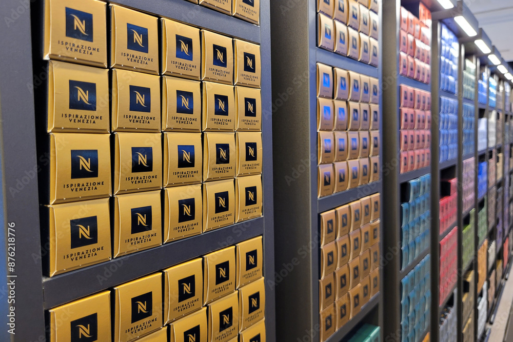 PENANG, MALAYSIA - 5 JULY 2024: View of a store display of colourful ...