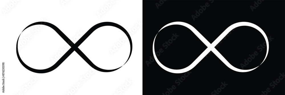 Infinity loop logo icon. Vector unlimited infinity, endless line shape ...