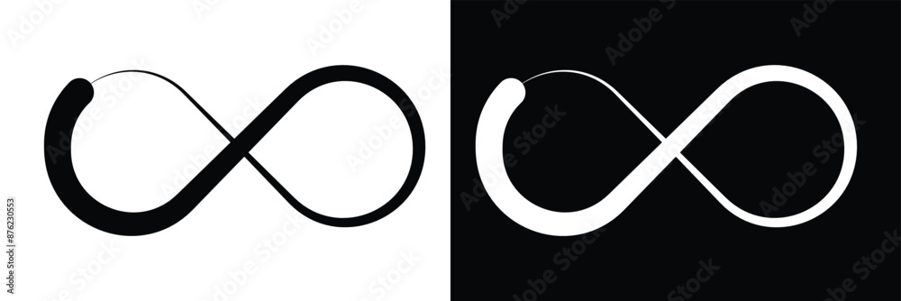 Infinity loop logo icon. Vector unlimited infinity, endless line shape ...