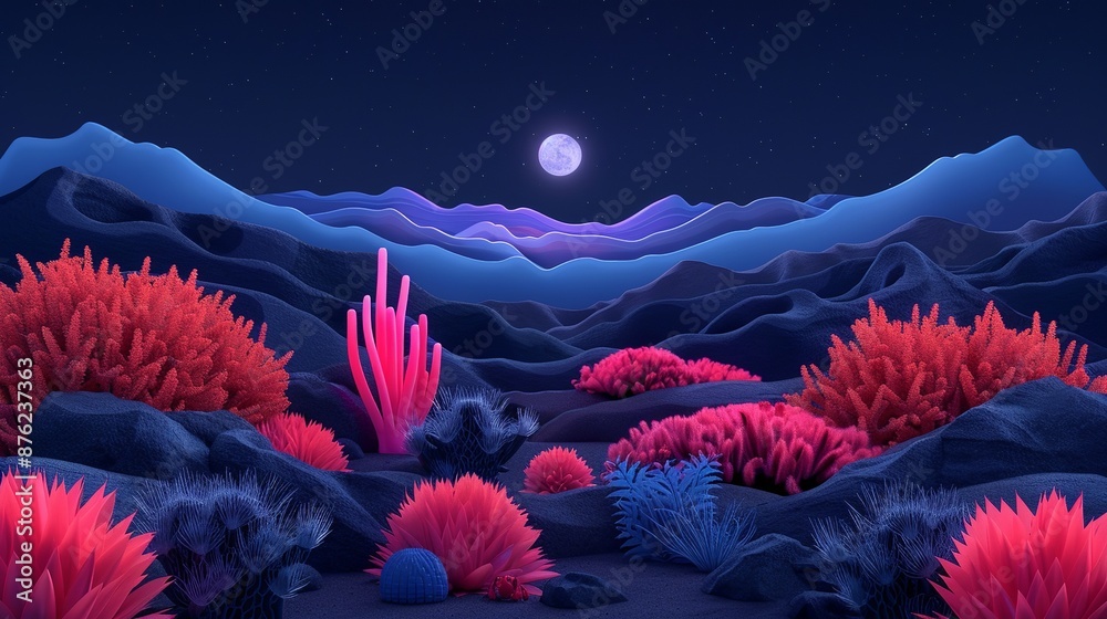 Design fantastical landscapes with plates depicting alien worlds ...