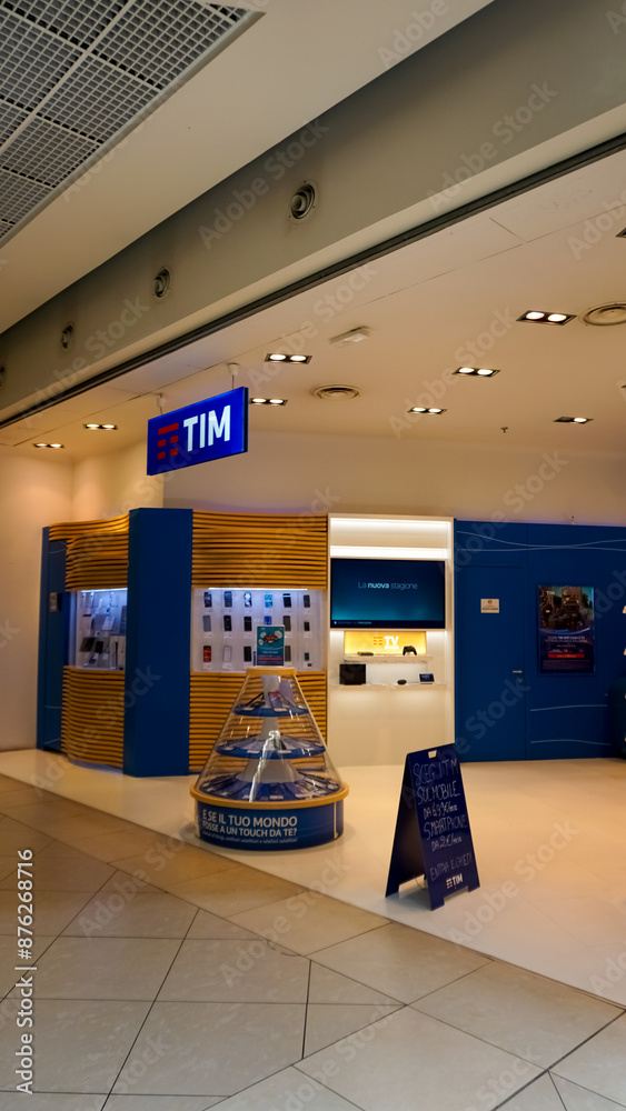 Rimini, Italy - June 25, 2024: TIM logo. The Italian finance guard ...