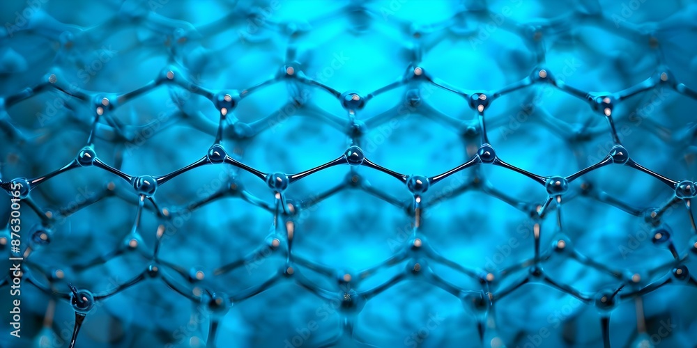 Blue Geodesic Structure Representing a Social Network Analysis. Concept ...