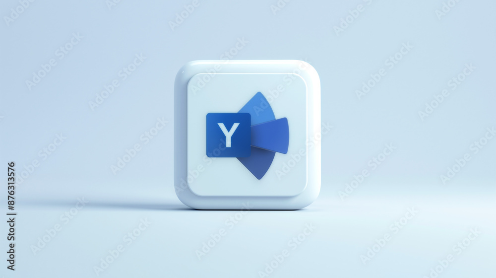 Microsoft Yammer app 3d icon on a pale blue background Stock ...
