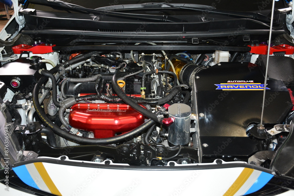 Toyota yaris gr engine at Neo classic car show in Muntinlupa ...