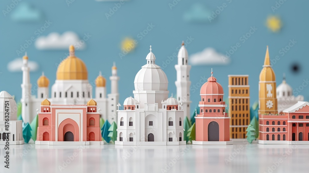 Explore the creativity of paper craft with illustrations depicting ...