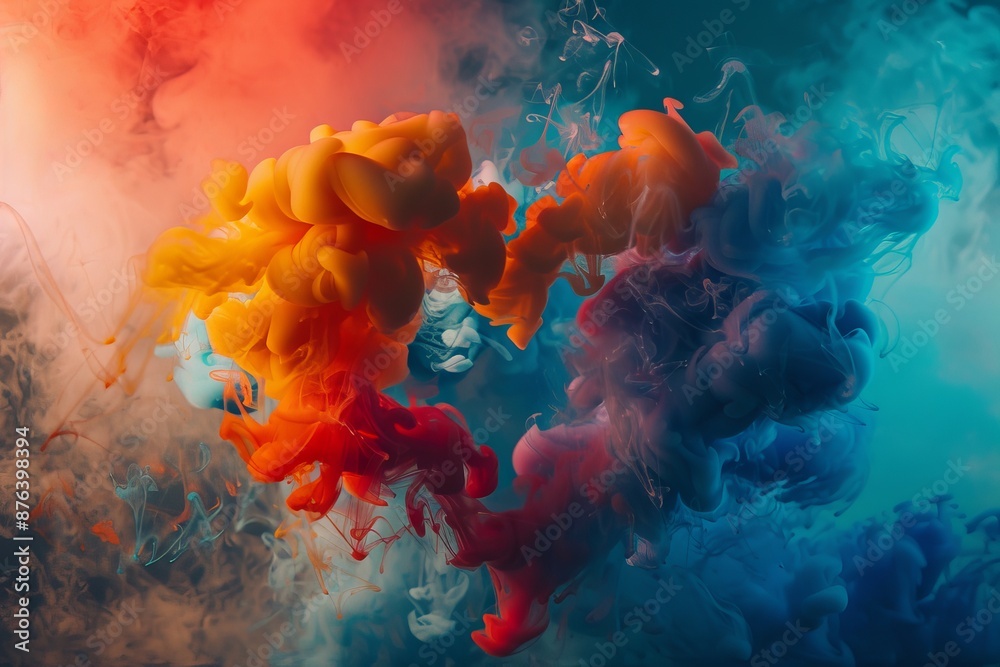 Colorful heart shaped smoke bomb clouds create visually striking ...