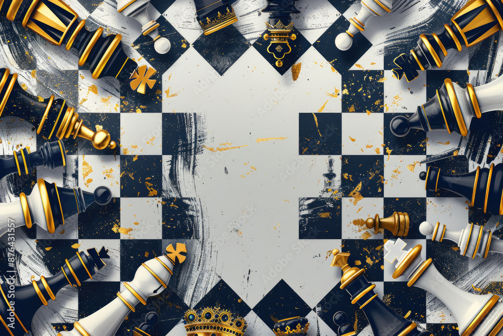 Elegant International Chess Day banner with a detailed chessboard and ...