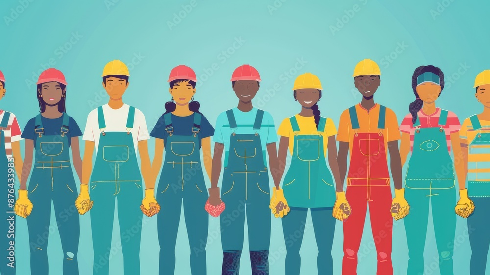 Diversity in Construction Workers - Group of multiethnic construction ...