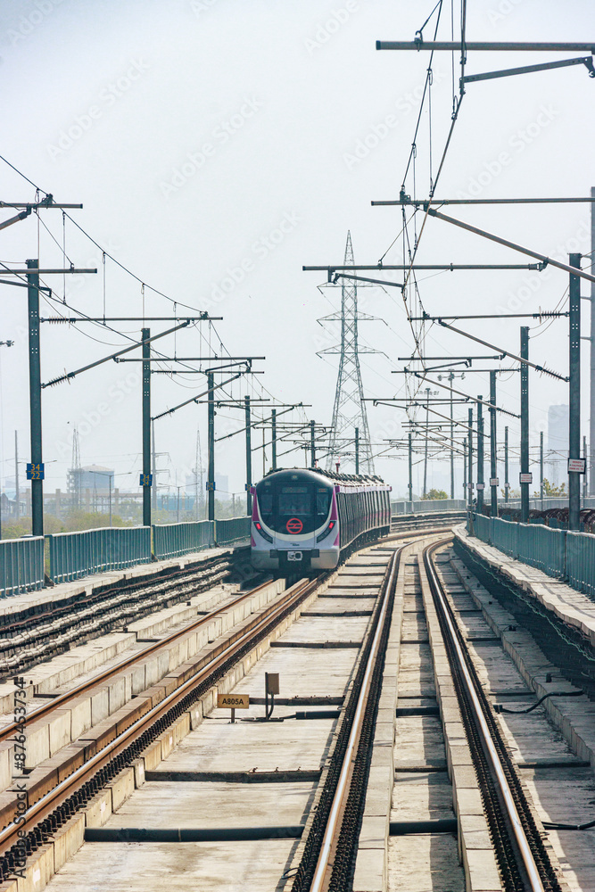 Delhi metro and the metro station. Metro rail in delhi. Dmrc metro ...