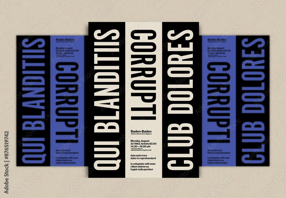 Simple Bold Typography Poster Layout Design Stock Template | Adobe Stock