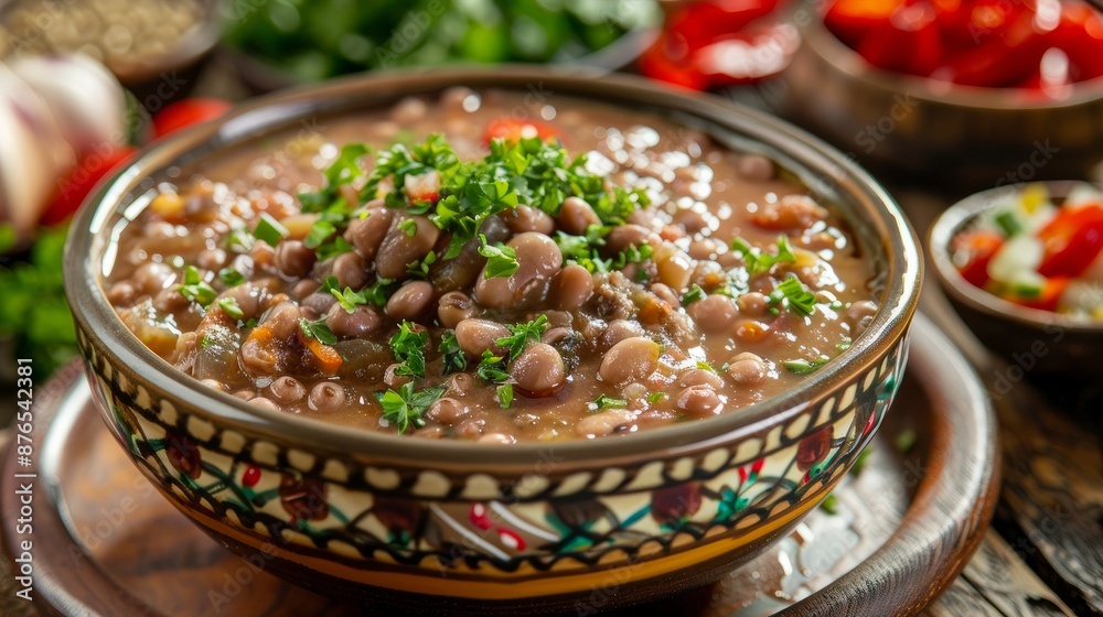 Foul Medames, a popular Middle Eastern dish, is a dip made with fava ...