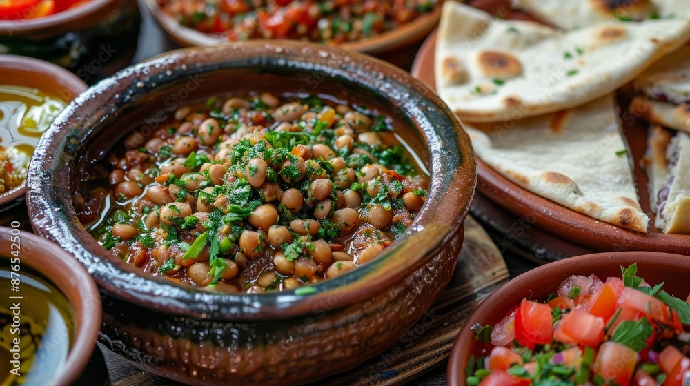 Foul Medames, a popular Middle Eastern dish, is a dip made with fava ...