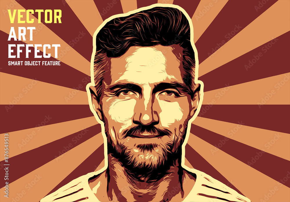 Vector Art Effect with Generative AI Stock Template | Adobe Stock