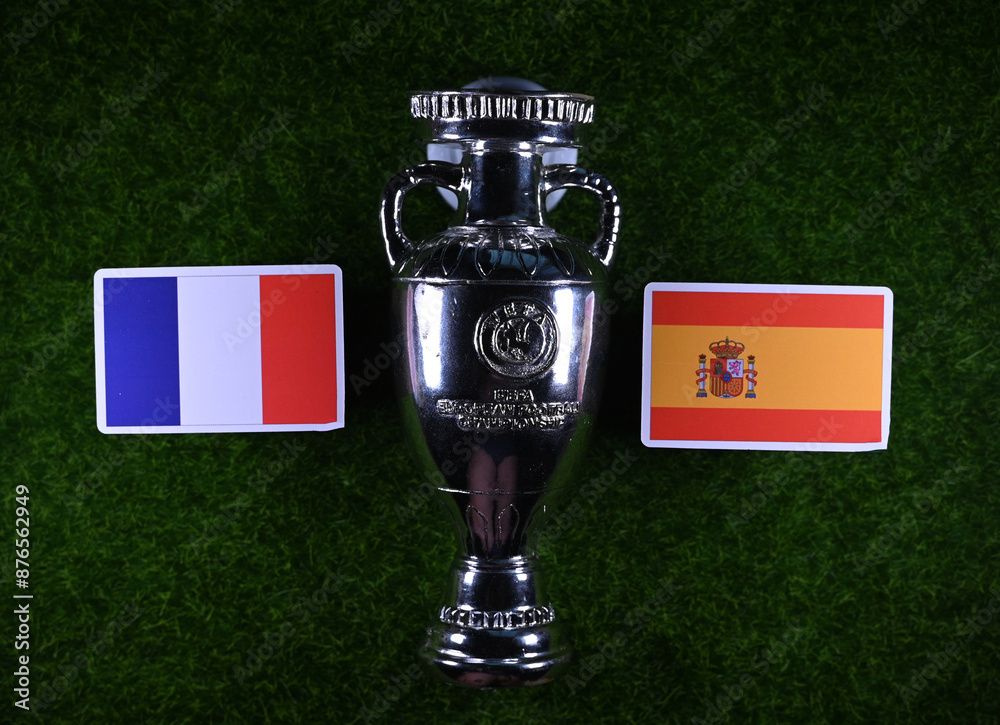 July 7, 2024, Berlin, Germany. Flags of the national teams ...