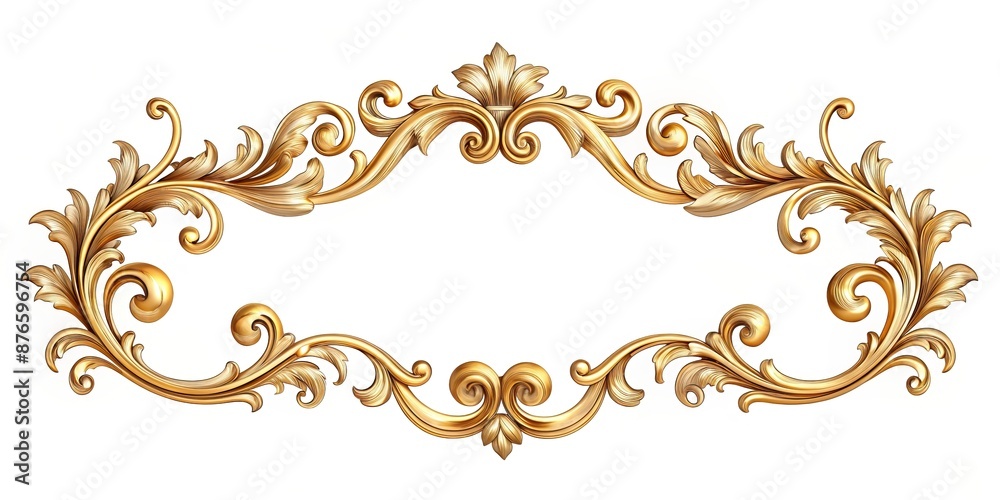 gold, curves, french, design, Elegant French ornate design features ...