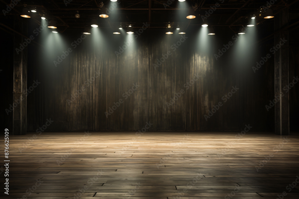 Artistic performances stage light background with spotlight illuminated ...