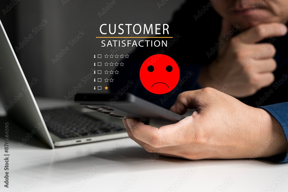 Customer Experience dissatisfied Concept, Unhappy Businessman Client ...