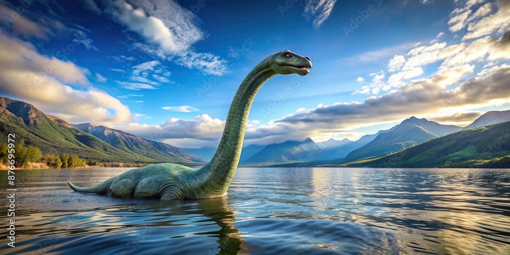 Nessie the Lake Monster of Loch Ness Rears Out of Water, Ness, Water ...