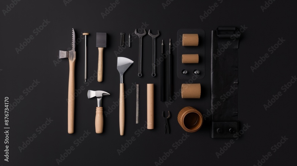 Primary tools for a hobbyist, showcasing the basic and essential items ...