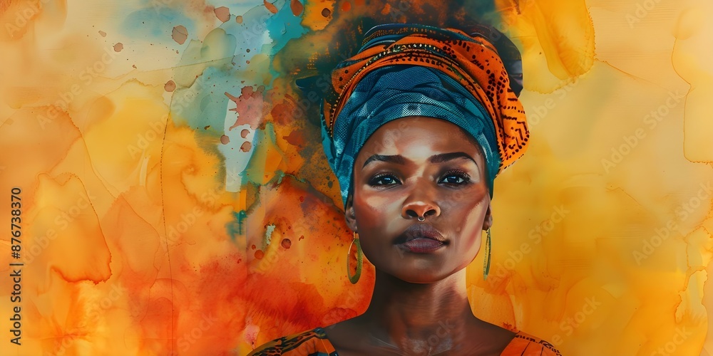 Watercolor banner celebrating Africa Day with an African-themed design ...