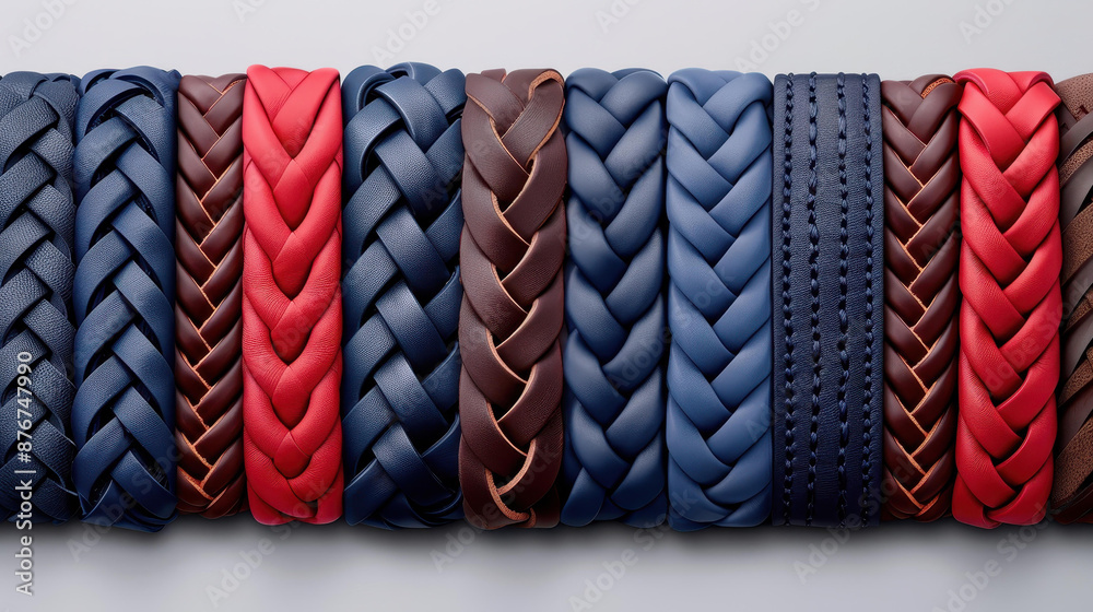 Baseball laces set featuring red and blue stitches for decorating ...