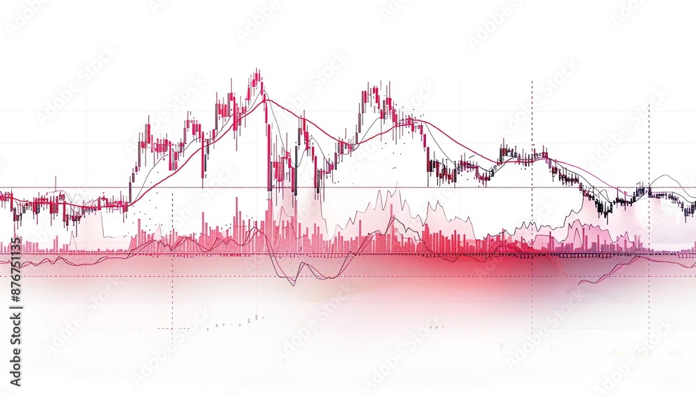 Candlestick chart shows the price movement of security, derivative, or ...