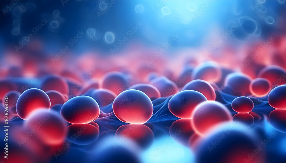 Colorful 3D model of blood cells Blood cell anatomy illustration in ...