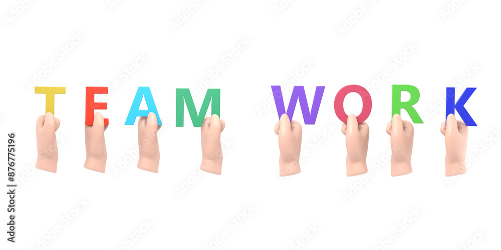 Transparent Backgrounds Mock-up.Hands hold the letters with the word ...