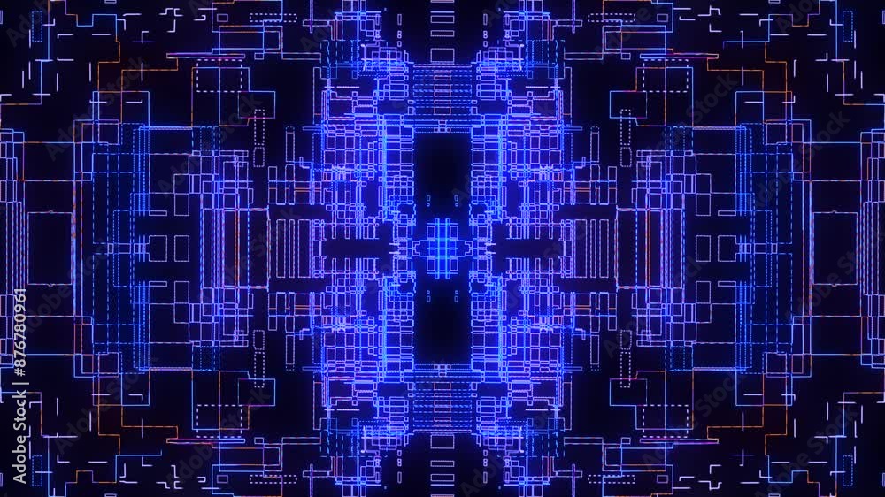 Printed circuit board. Advanced technology concept visualization: PCB ...