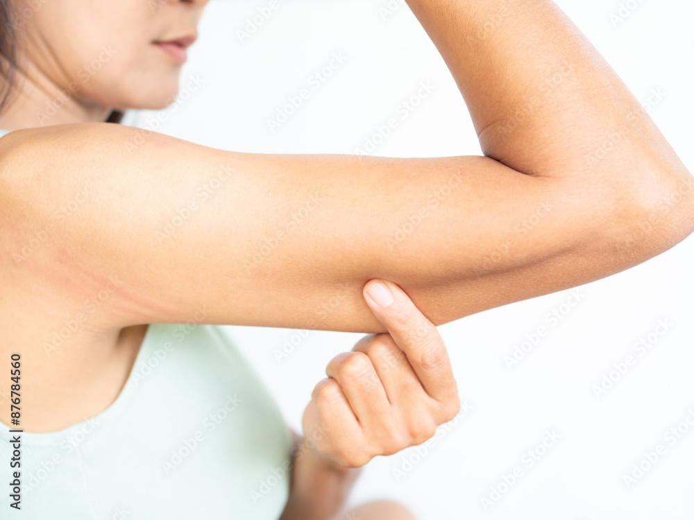 Skin Fat Hand Woman Concept,People Pinching a Fat on Arms,Fitness Diet ...