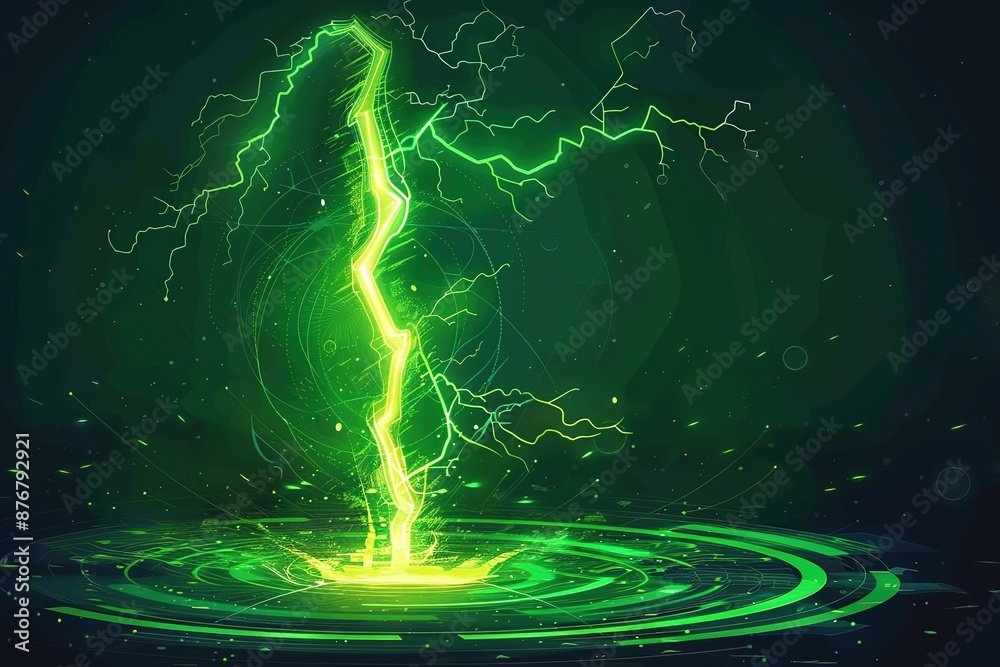 Electric discharge shocked effect for design. Power electrical energy ...