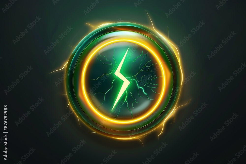 Electric discharge shocked effect for design. Power electrical energy ...