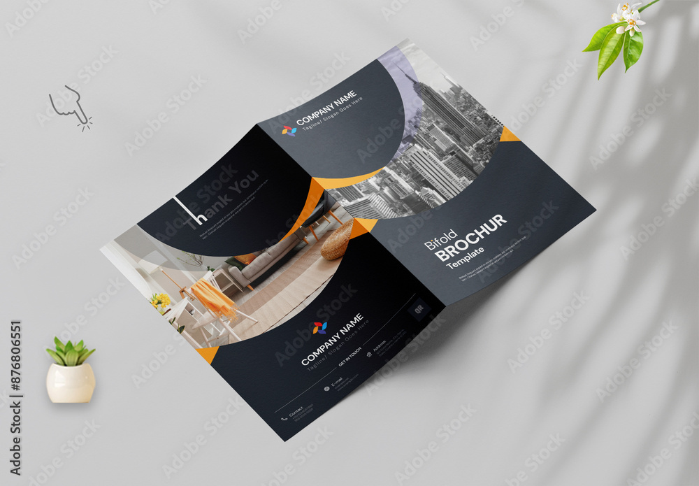 Bifold Brochure Template Layout Stock Template | Adobe Stock
