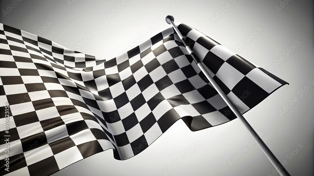 Vibrant checkered flag lines in alternating colors of black and white ...