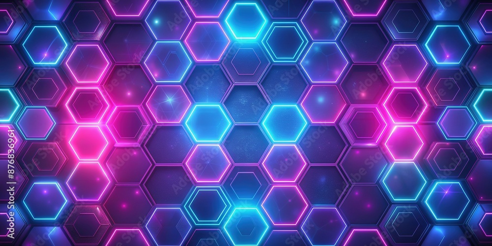 Seamless loop of faded hexagon background with transitioning shapes ...