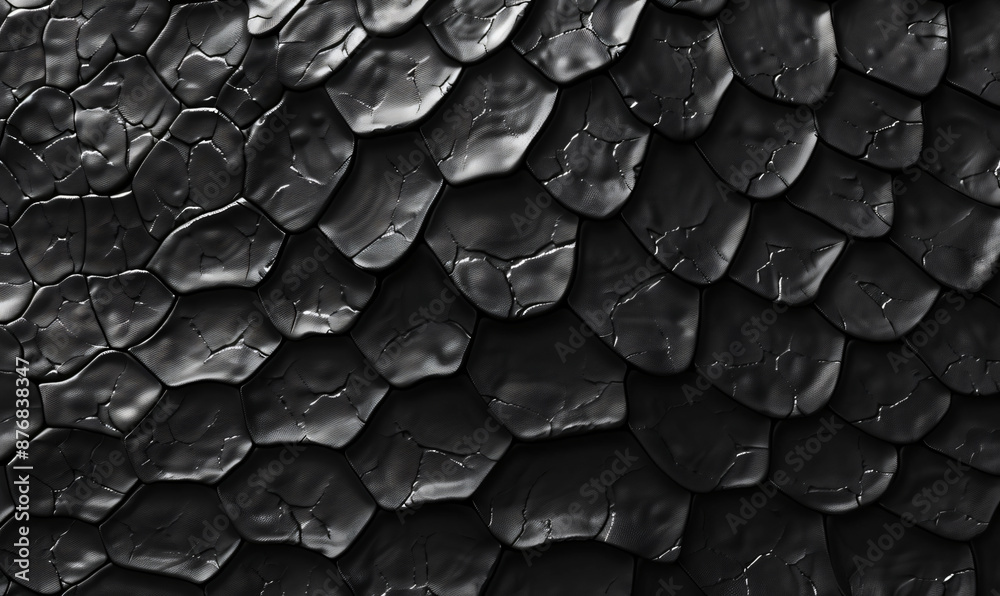 Black and white snake skin pattern, seamless texture, monochrome ...