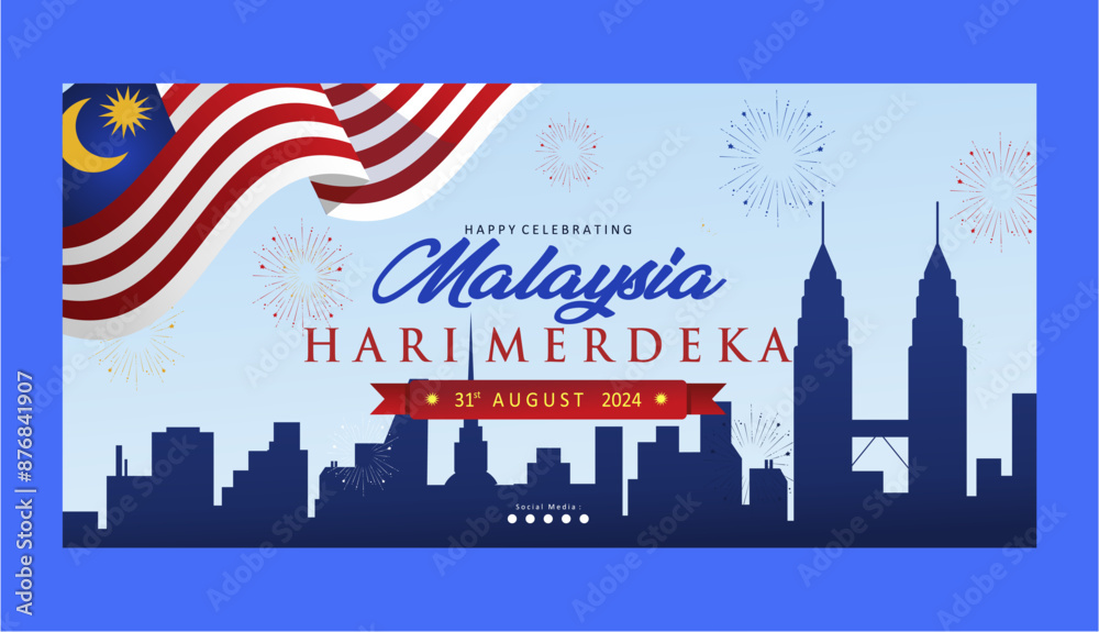 Exclusive 67th Anniversary of Malaysia Hari Merdeka Vector Illustration ...