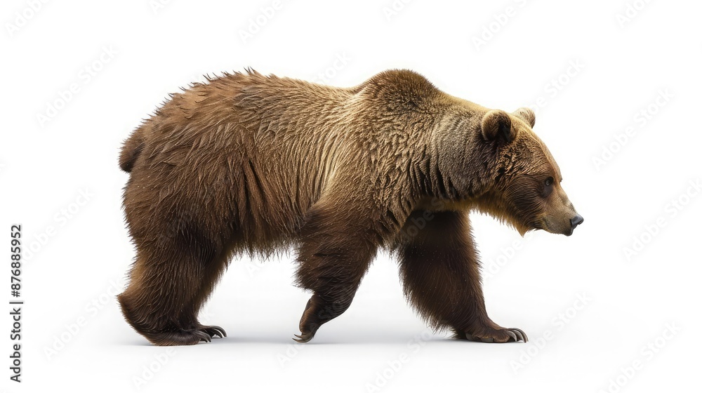 Brown bear brown bear in a white background , isolated on white ...