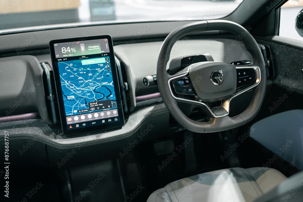 Inside Volvo EX30 electric car, Innovation automotive industry. Volvo ...