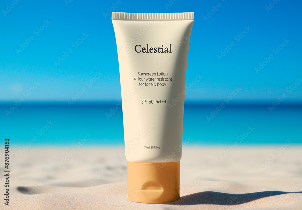 Sunscreen Tube Mockup With Generative AI Stock Template | Adobe Stock