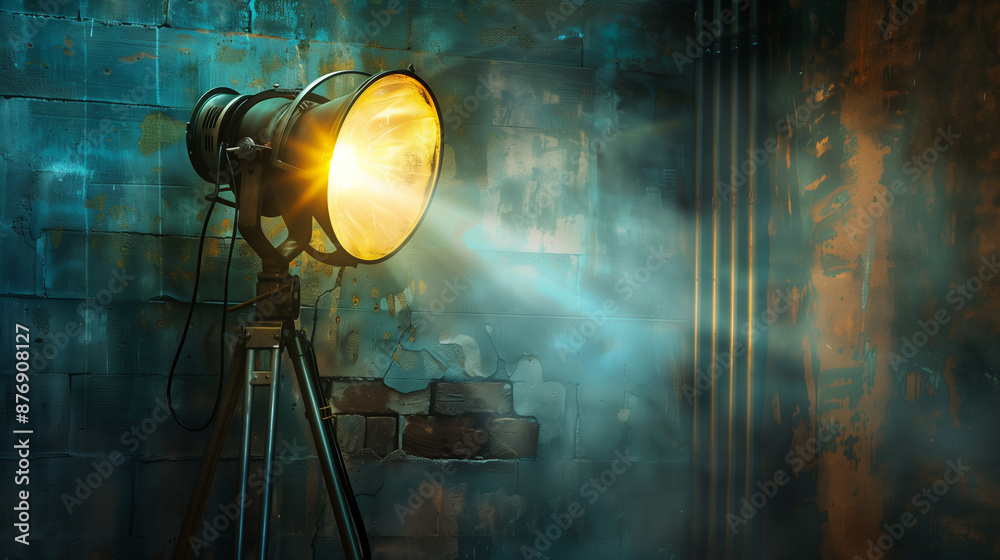 Spotlight Lighting on Stage. This image captures the intense beams of ...
