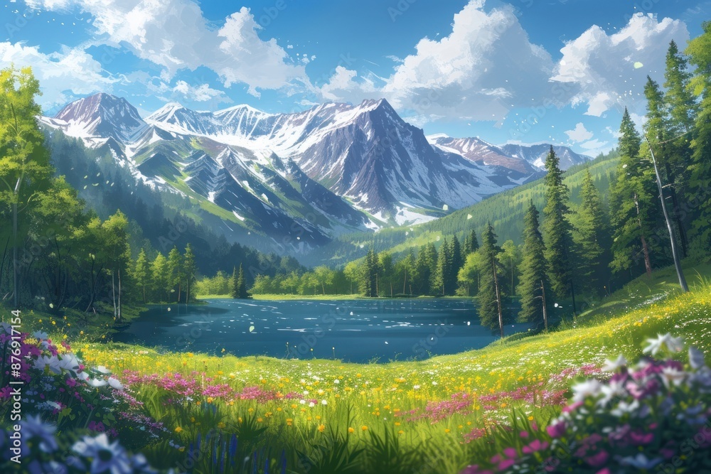 Wilderness landscape mountain outdoors. Stock Photo | Adobe Stock