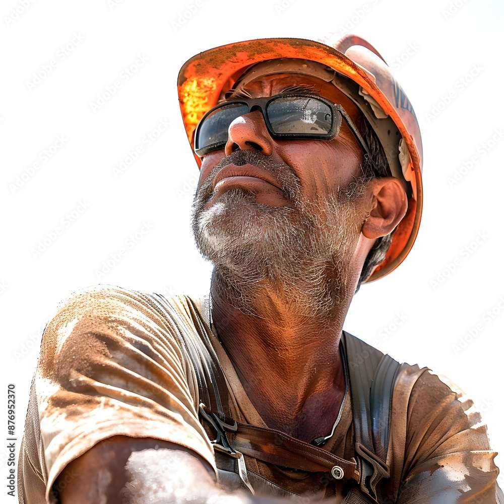 heat wave, construction workers in hot weather,hot weather shines a ...