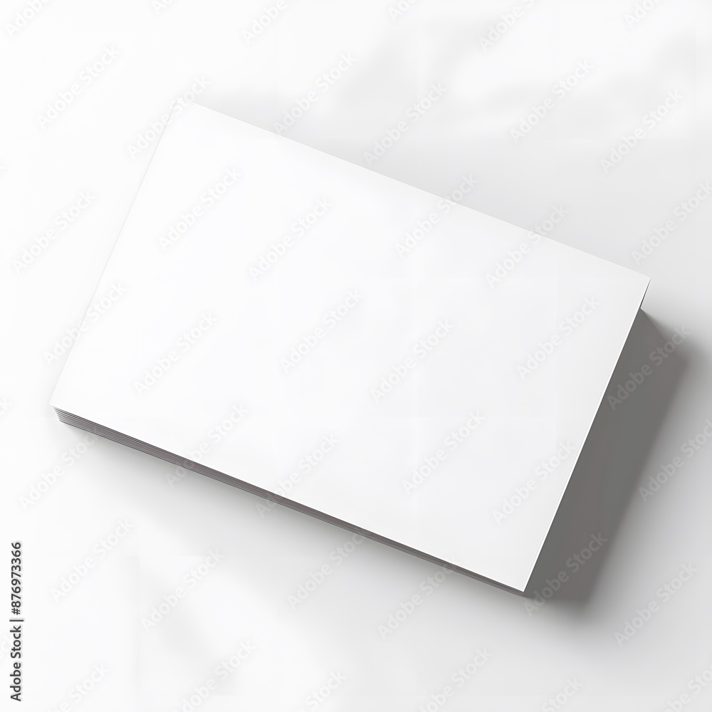 blank white 3d visiting card template 3d render illustration for mock ...