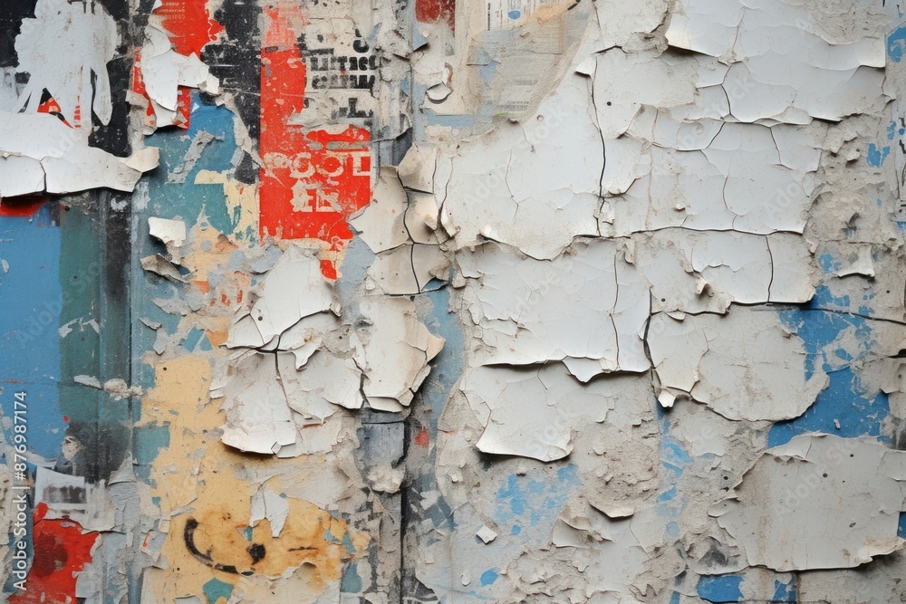 Ripped and torn off a urban wall deterioration architecture backgrounds ...