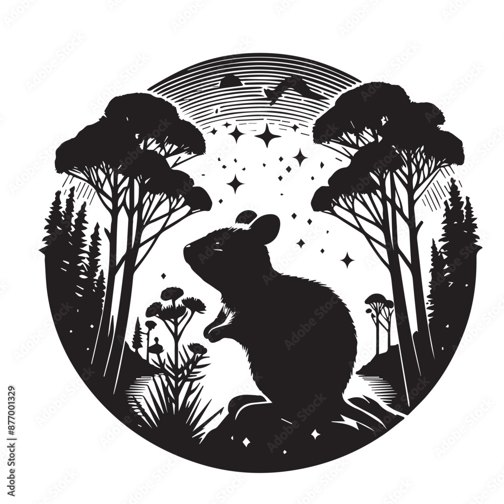 Quokka Joy: Vintage Vector Icons Quokka Tales: Retro Icon Collection ...