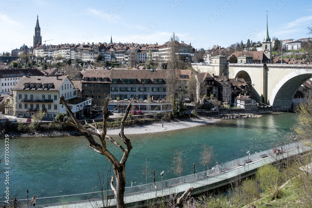 Cityscape of the Old City, the medieval center of Bern, UNESCO World ...